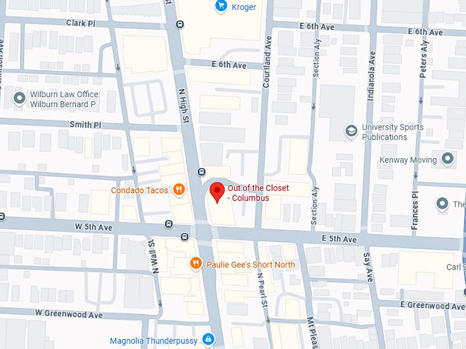 16. out of the closet columbus map