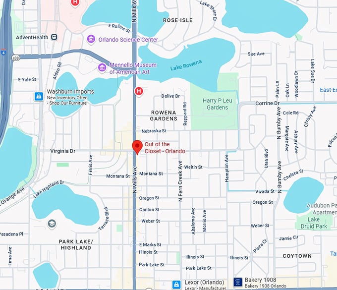 16. out of the closet orlando map