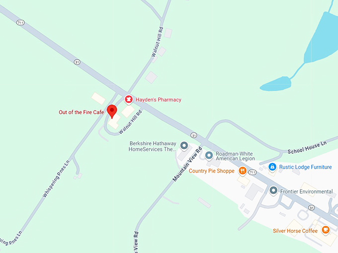 16. out of the fire cafe map