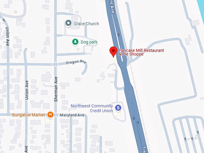 16. pancake mill restaurant & pie shoppe map