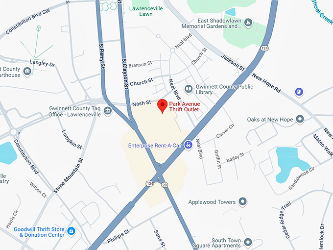 16. park avenue thrift outlet map