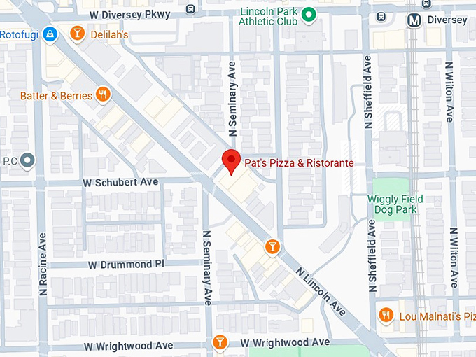 16. pat's pizza & ristorante map