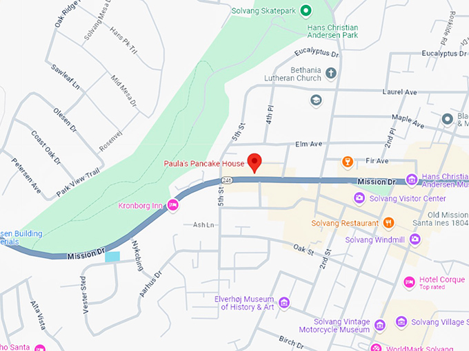 16. paula&rsquo;s pancake house map