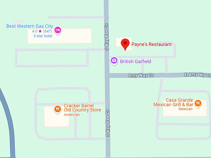 16. payne's restaurant map