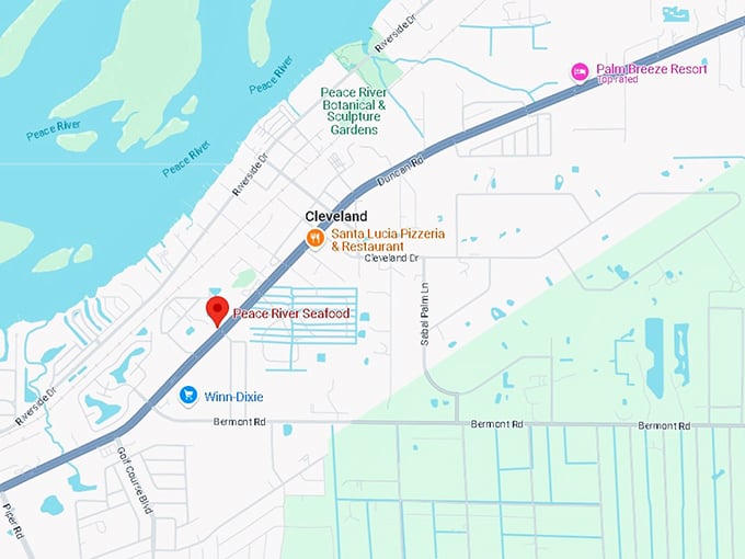 16. peace river seafood map