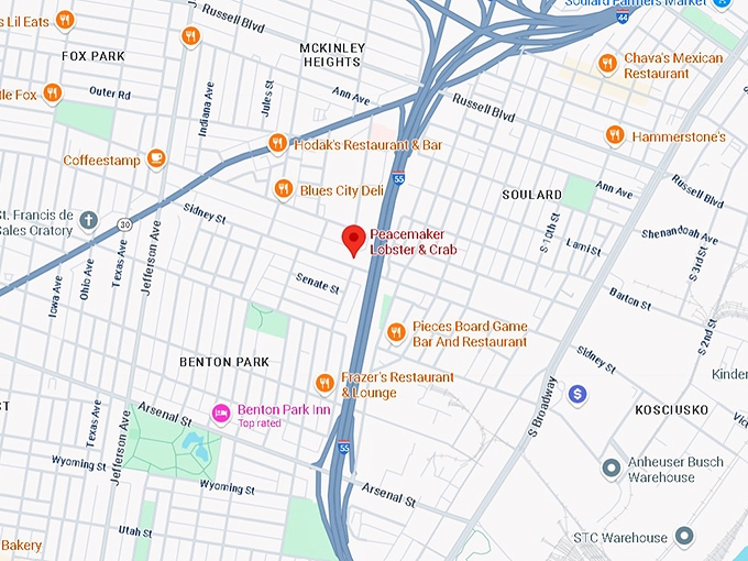 16. peacemaker lobster & crab map