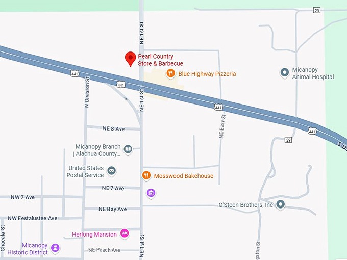 pearl country store & barbecue map