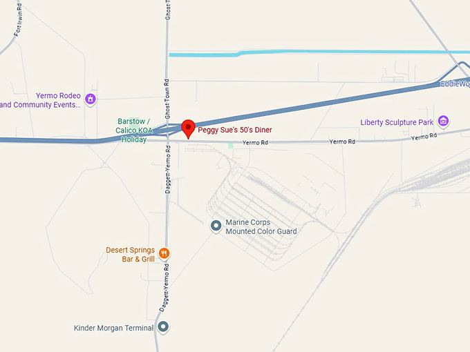 16. peggy sue's 50's diner map