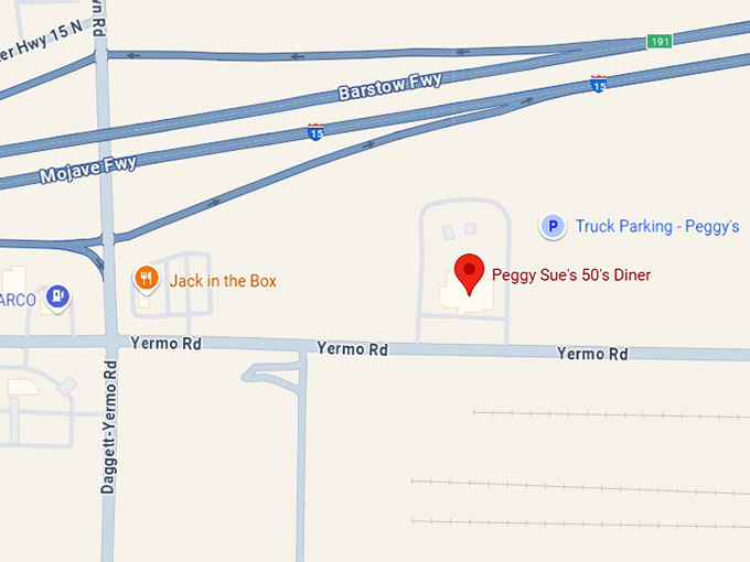 16. peggy sue's 50's diner map