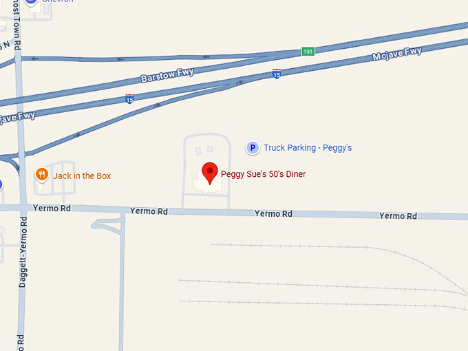 16. peggy sue’s 50’s diner map