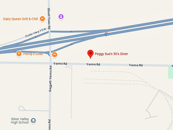 16. peggy sue's 50's diner map