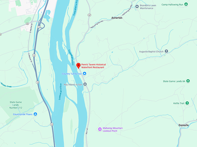 16. penn's tavern historical waterfront restaurant map