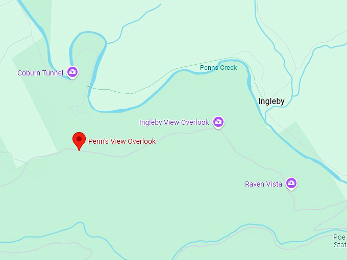 16. penn's view overlook map