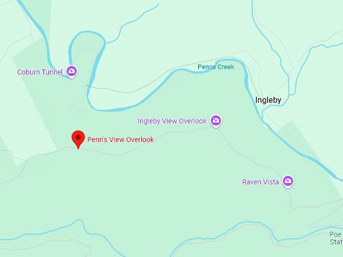 16. penn's view overlook map