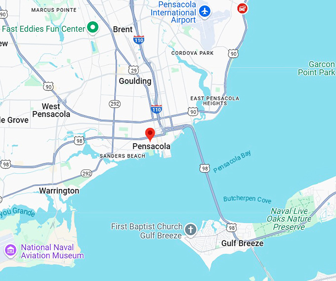 16. pensacola map