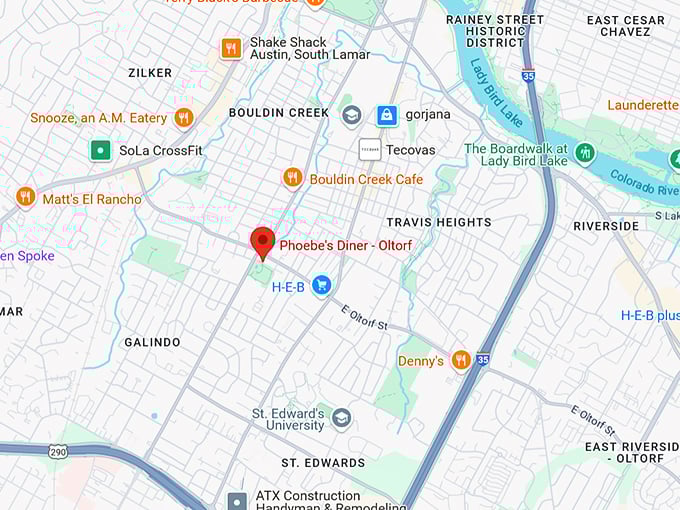 16. phoebe's diner oltorf map