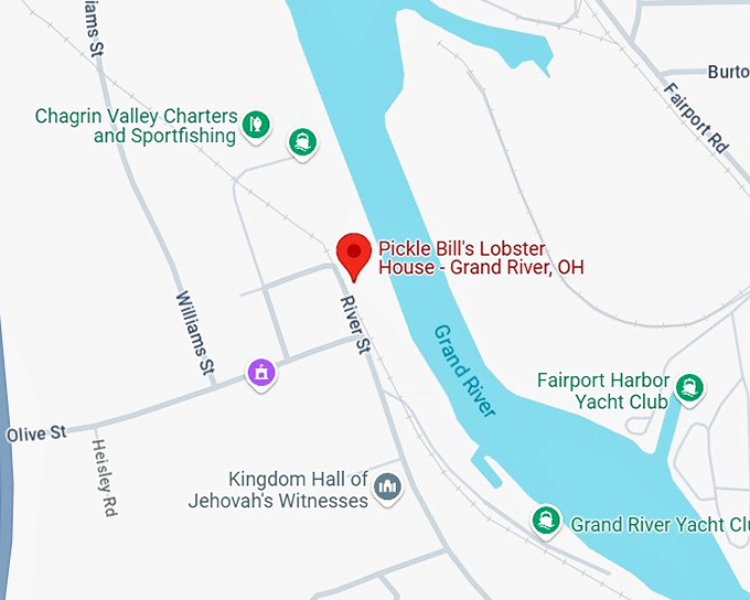16. pickle bill's lobster house grand river, oh map