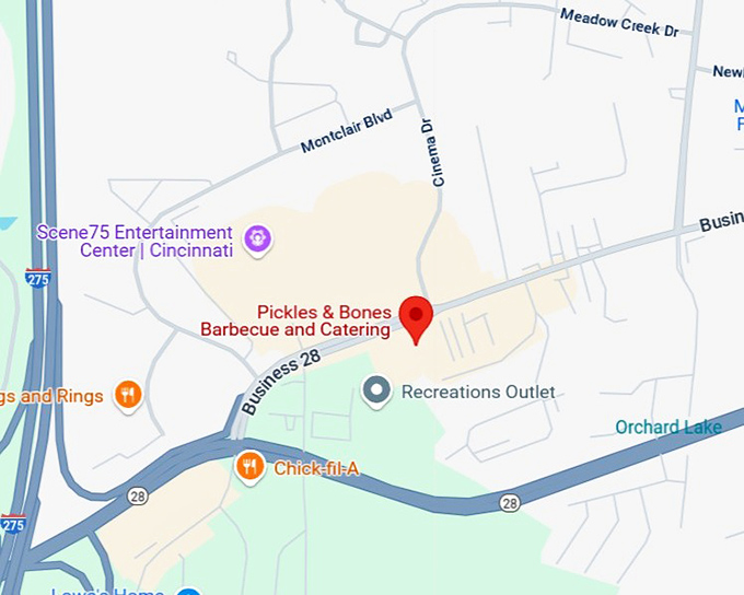 16. pickles & bones barbecue and catering map