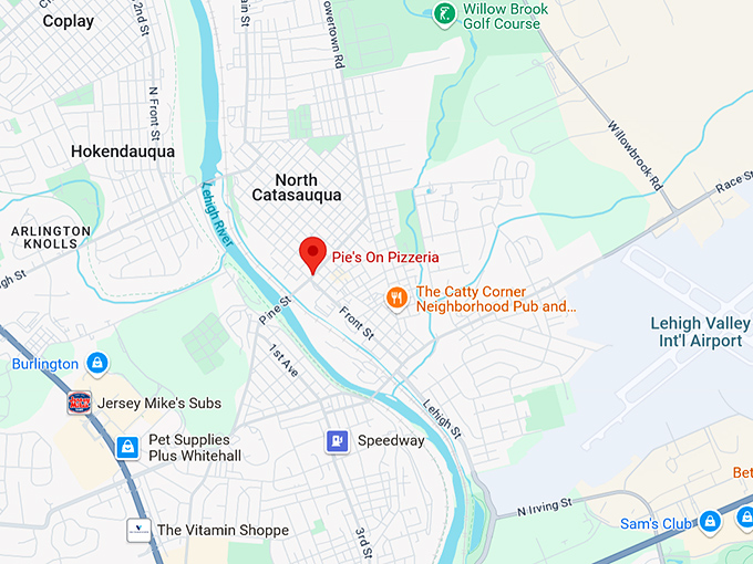 16. pie's on pizzeria map