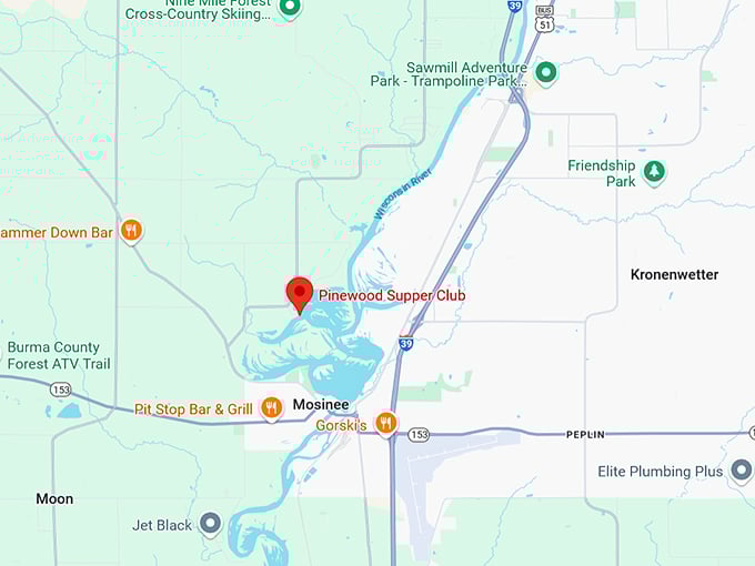 16. pinewood supper club map