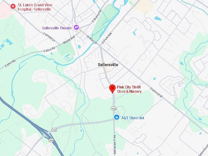 16. pink city thrift store & nursery map