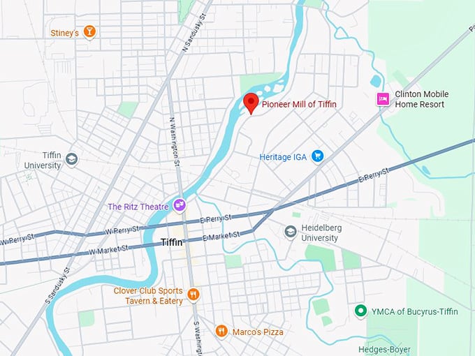 16. pioneer mill of tiffin map
