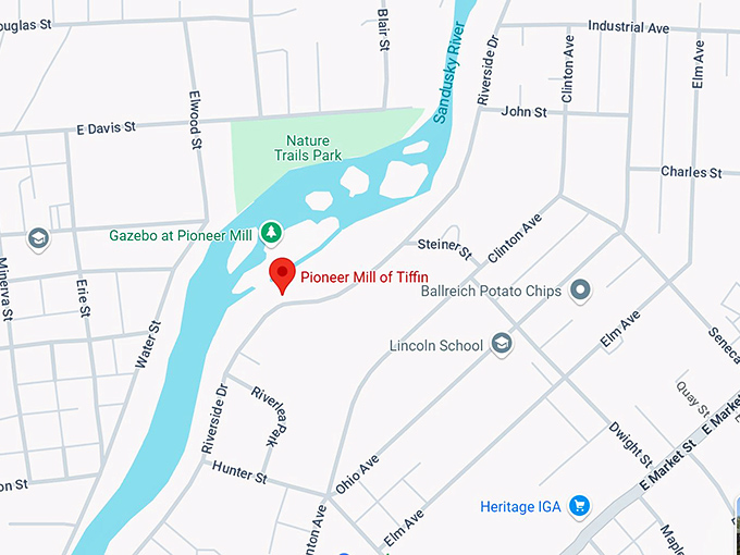 16. pioneer mill of tiffin map