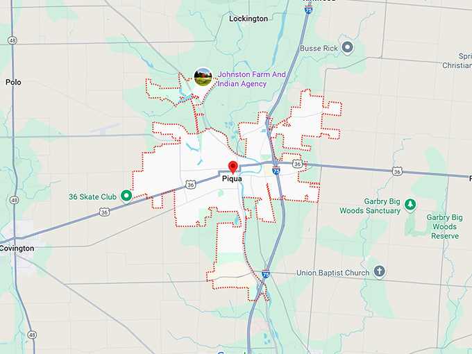 16. piqua, oh map