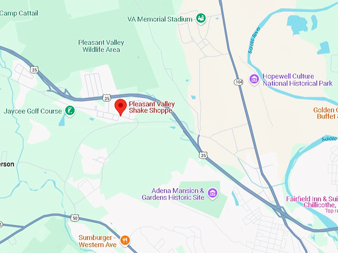 16. pleasant valley shake shoppe map