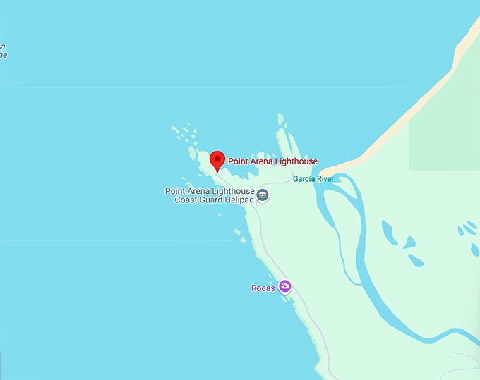 16. point arena lighthouse map