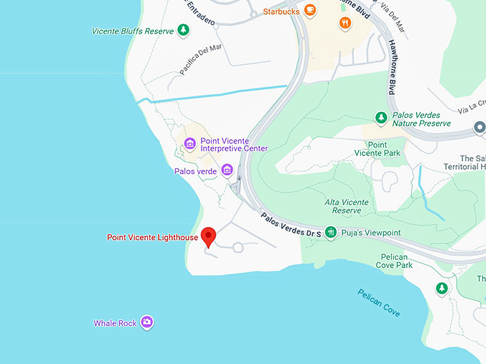16. point vicente lighthouse map