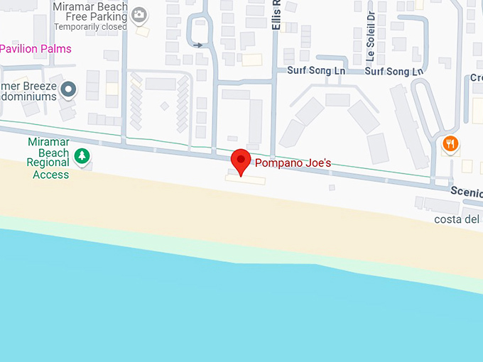 16. pompano joe's map