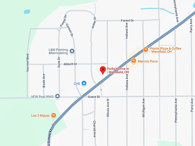 16. porky's drive in mansfield, oh map