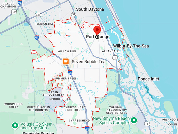 16. port orange, fl map