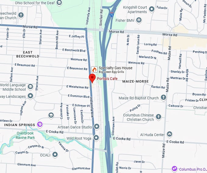 16. portia's cafe map