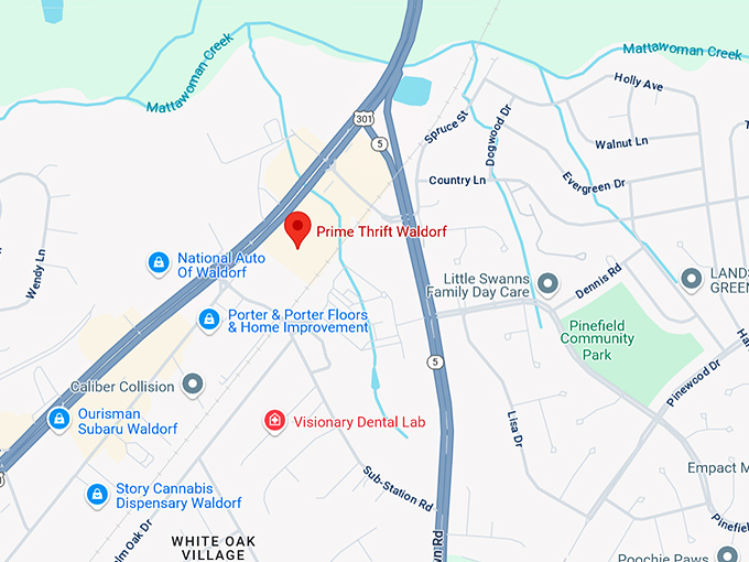 16. prime thrift waldorf map