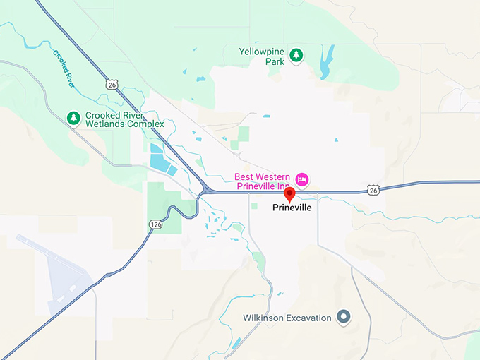 16. prineville or map