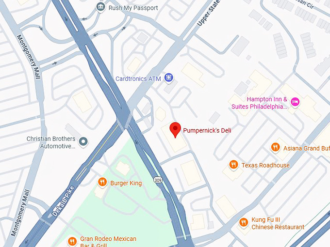 16. pumpernick's deli map