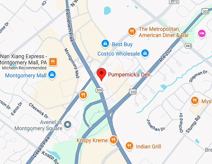 16. pumpernick's deli map