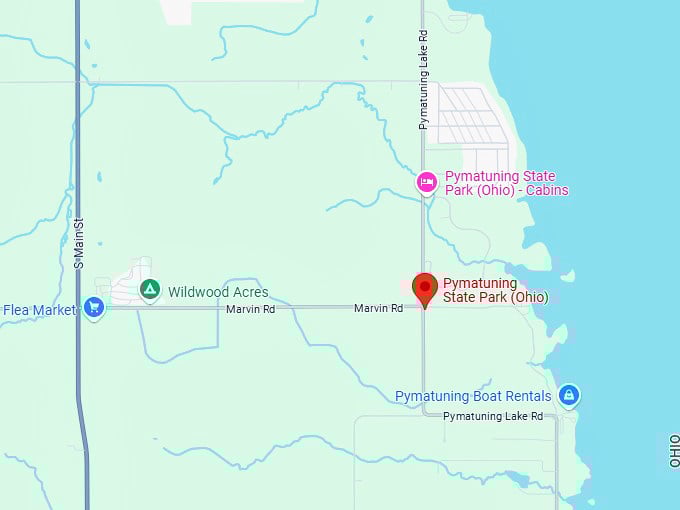 16. pymatuning state park (ohio) map