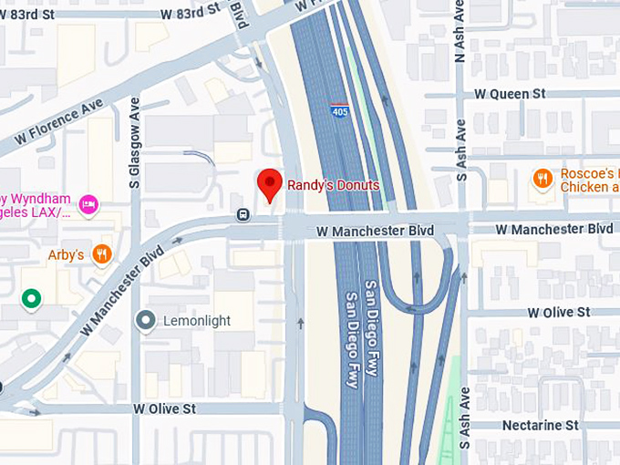 16. randy's donuts map