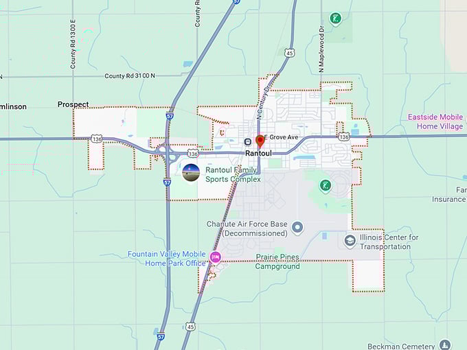16. rantoul, il map