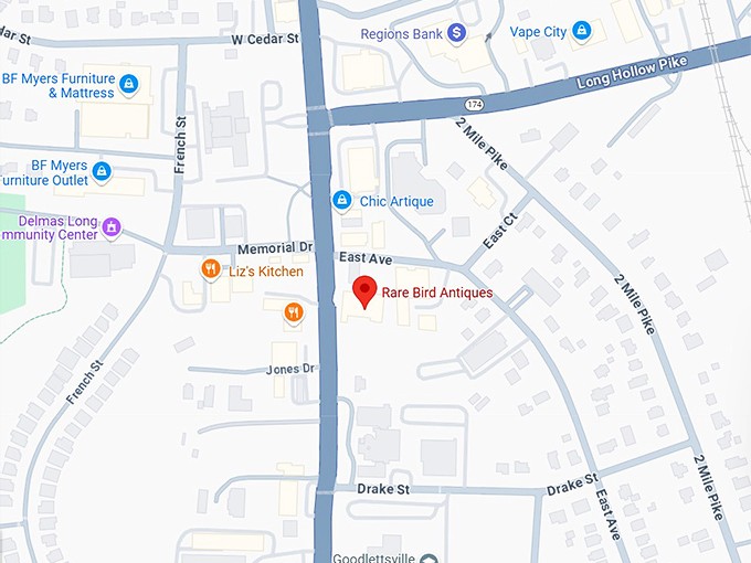 16. rare birds antiques map