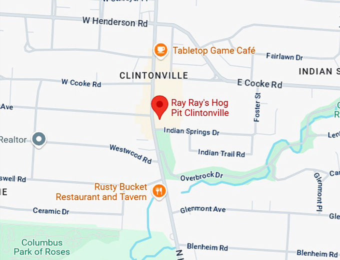 16. ray ray's hog pit clintonville map