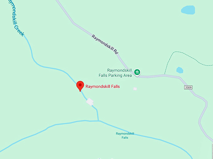 16. raymondskill falls map