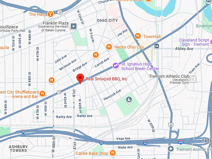 16. real smoq'ed bbq, inc. map