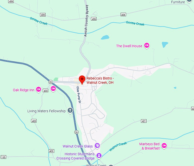 16. rebecca's bistro walnut creek, oh map