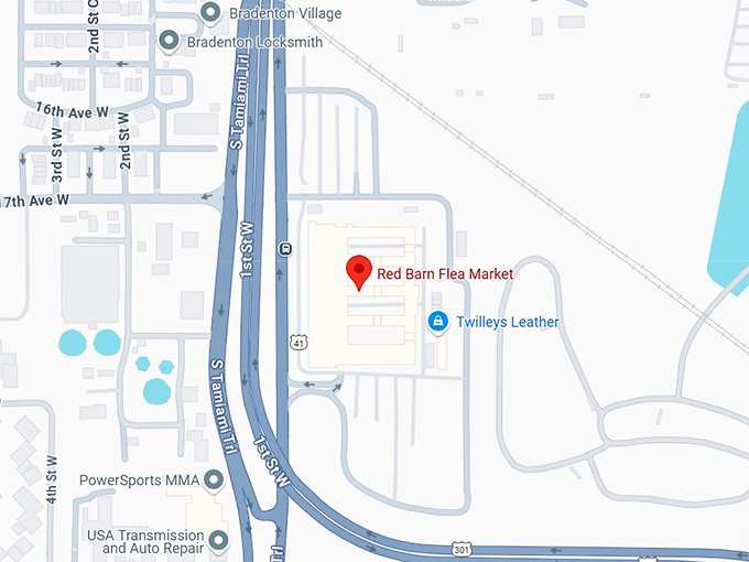 16. red barn flea market map