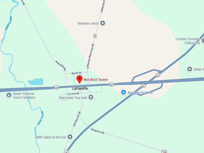 16. red brick tavern map