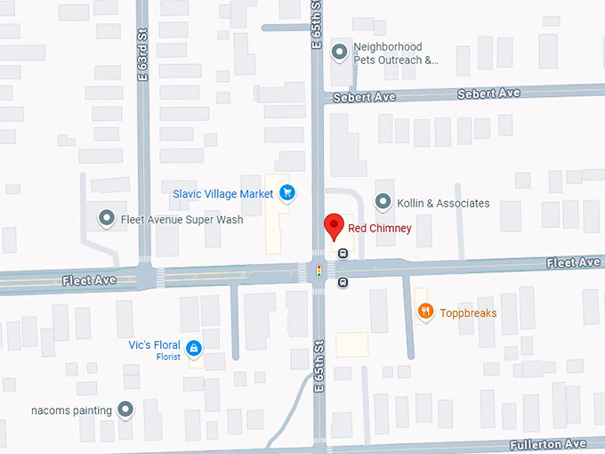 16. red chimney diner map